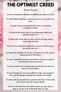 Inspirational Quotes: The Optimist Creed | Traveller Soul